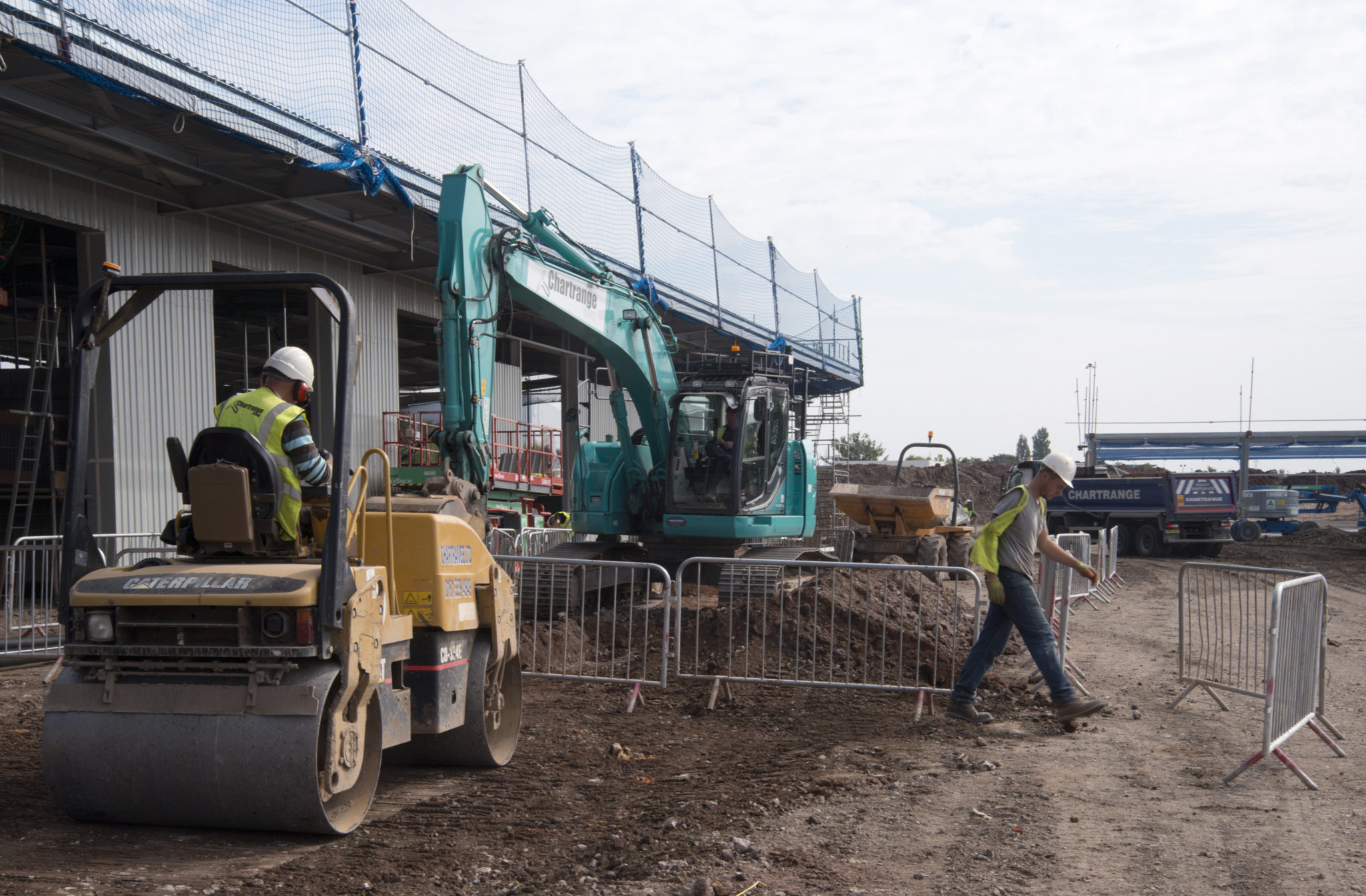 The full Chartrange fleet of plant machinery: Excavators, dozers ...